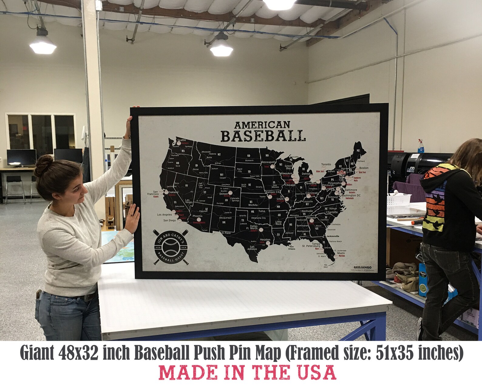 Baseball Stadium Tour Map Vintage Ballpark Bucket List - Etsy