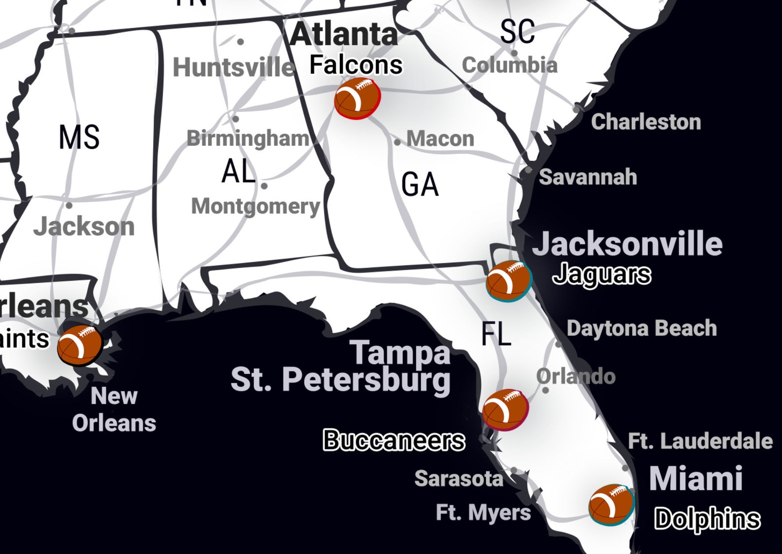NFL Stadium Map, Sports Map, Sports Push Pin Map | Sports Decor - Etsy