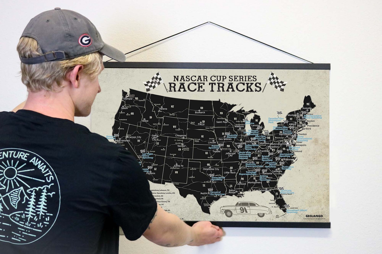 NASCAR Race Tracks Map NASAR Gift Vinitage Raceway Fan - Etsy