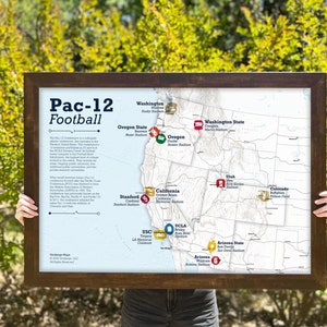 Pac-12 Football Stadium Map | NCAA Football Conference | College Sports ...