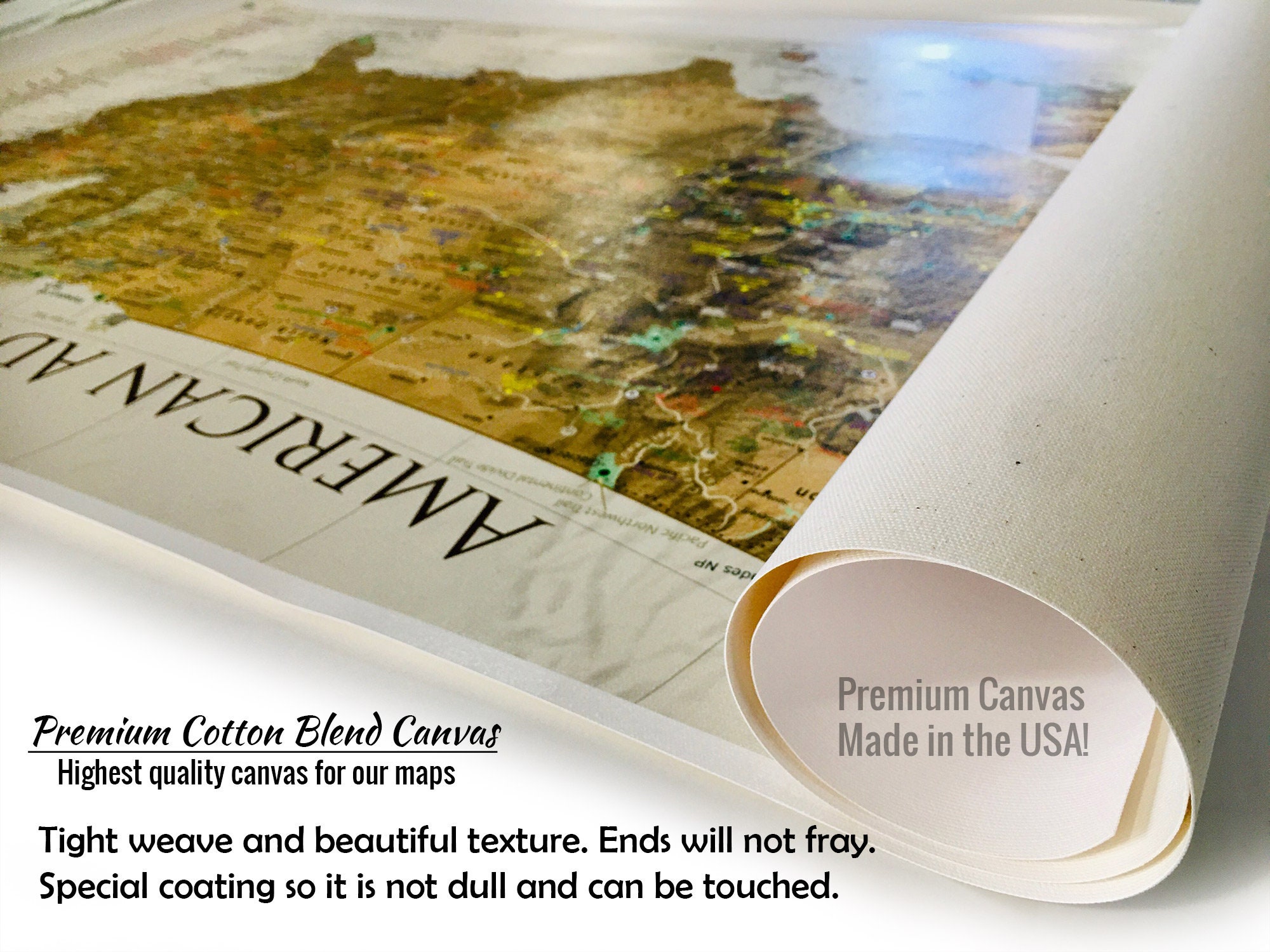 Upgrade Map to Premium Canvas Material - Etsy