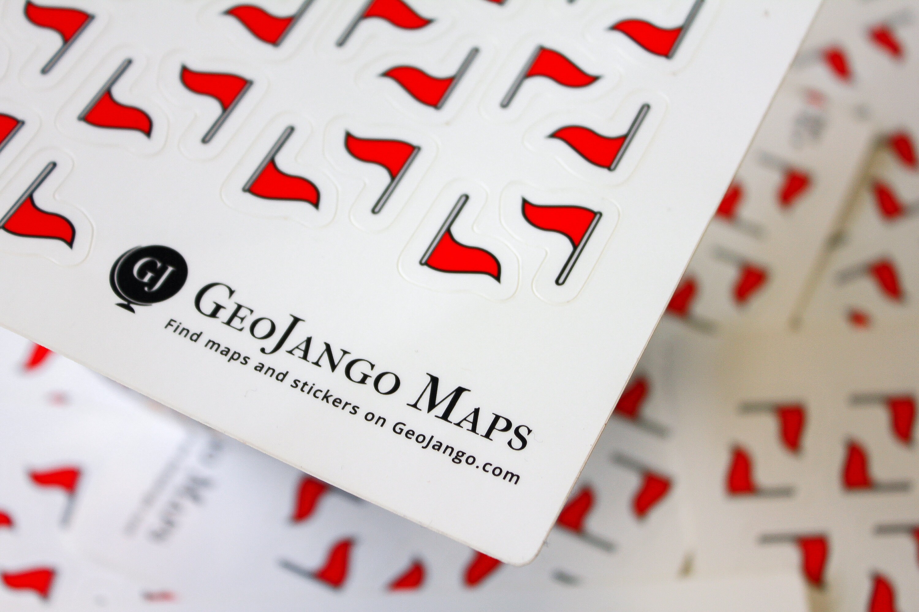 Red Flag Map Stickers for Maps Charts Projects and More - Etsy