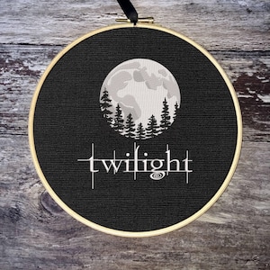 Crescent Moon and Twilight Sky Embroidery Design, Nighttime Scene, 3 Sizes, Instant Download - Etsy