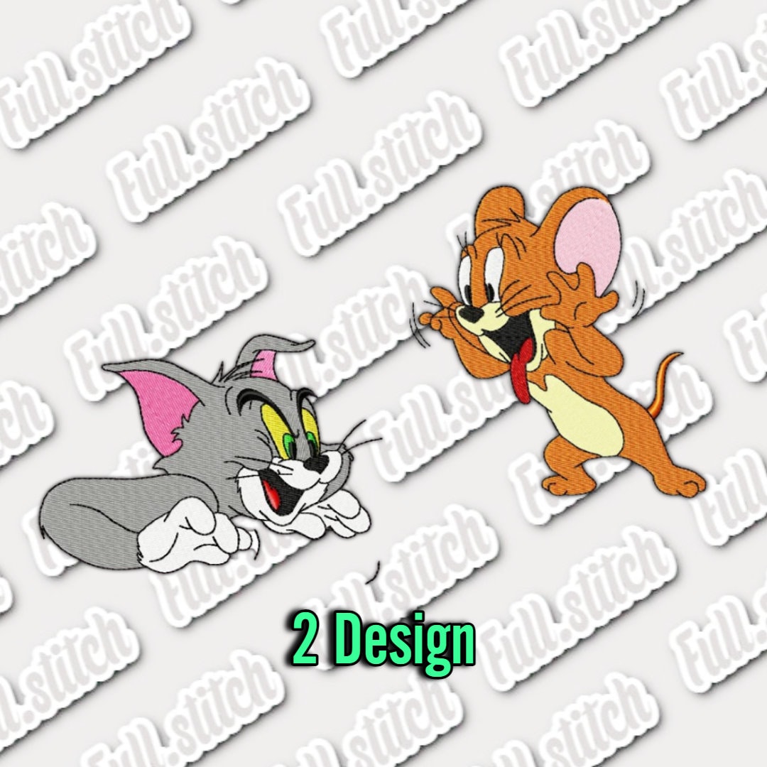 Tom and Jerry Embroidery Design, Cartoon Digital Patterns, 2 Design ...
