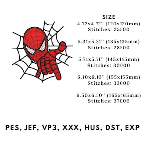Mashine Embroidery Design Spyder Web, Pattern for Kids, 5 Sizes ...