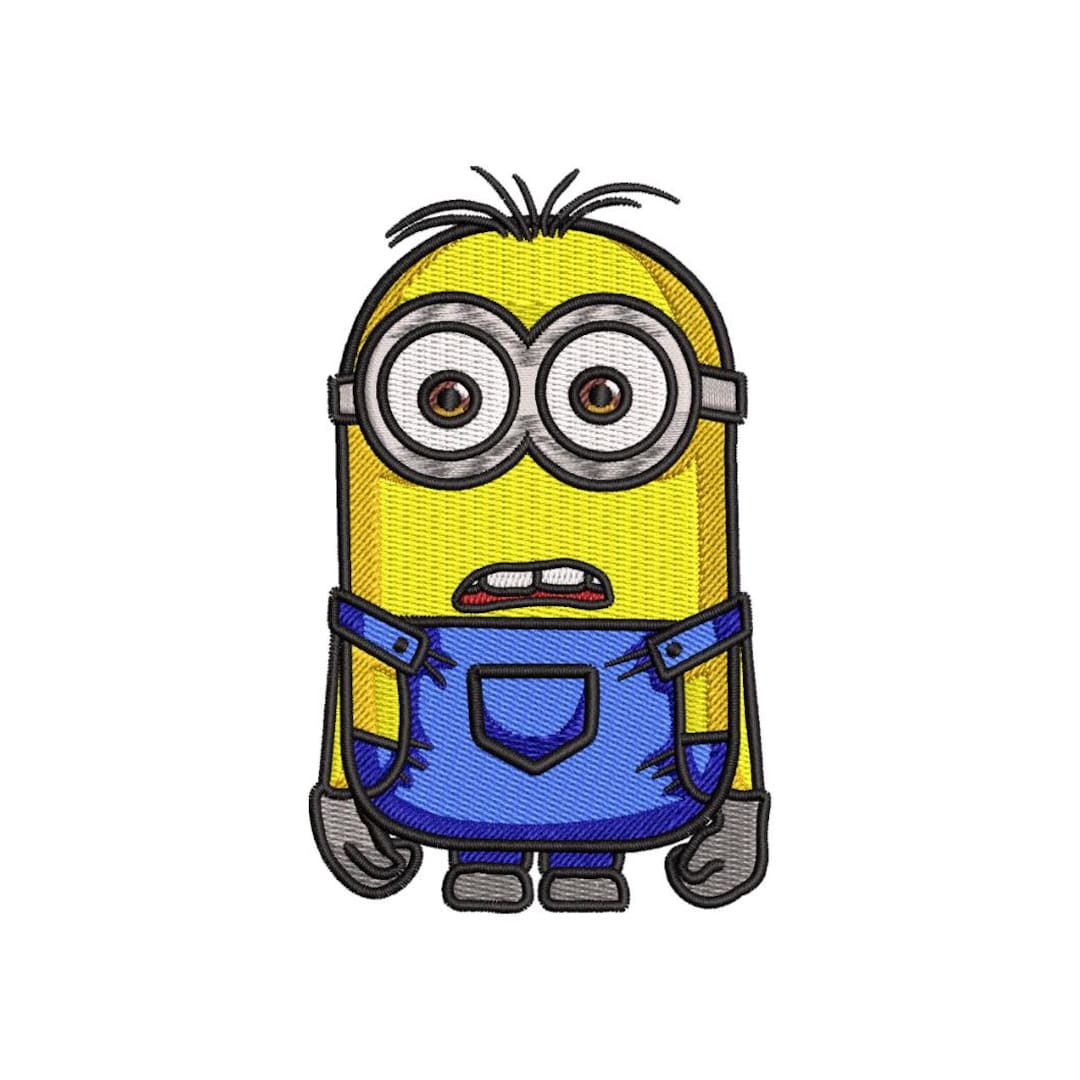 Funny Minion Embroidery Design, Cute Kids Pattern, Cartoon Machine ...