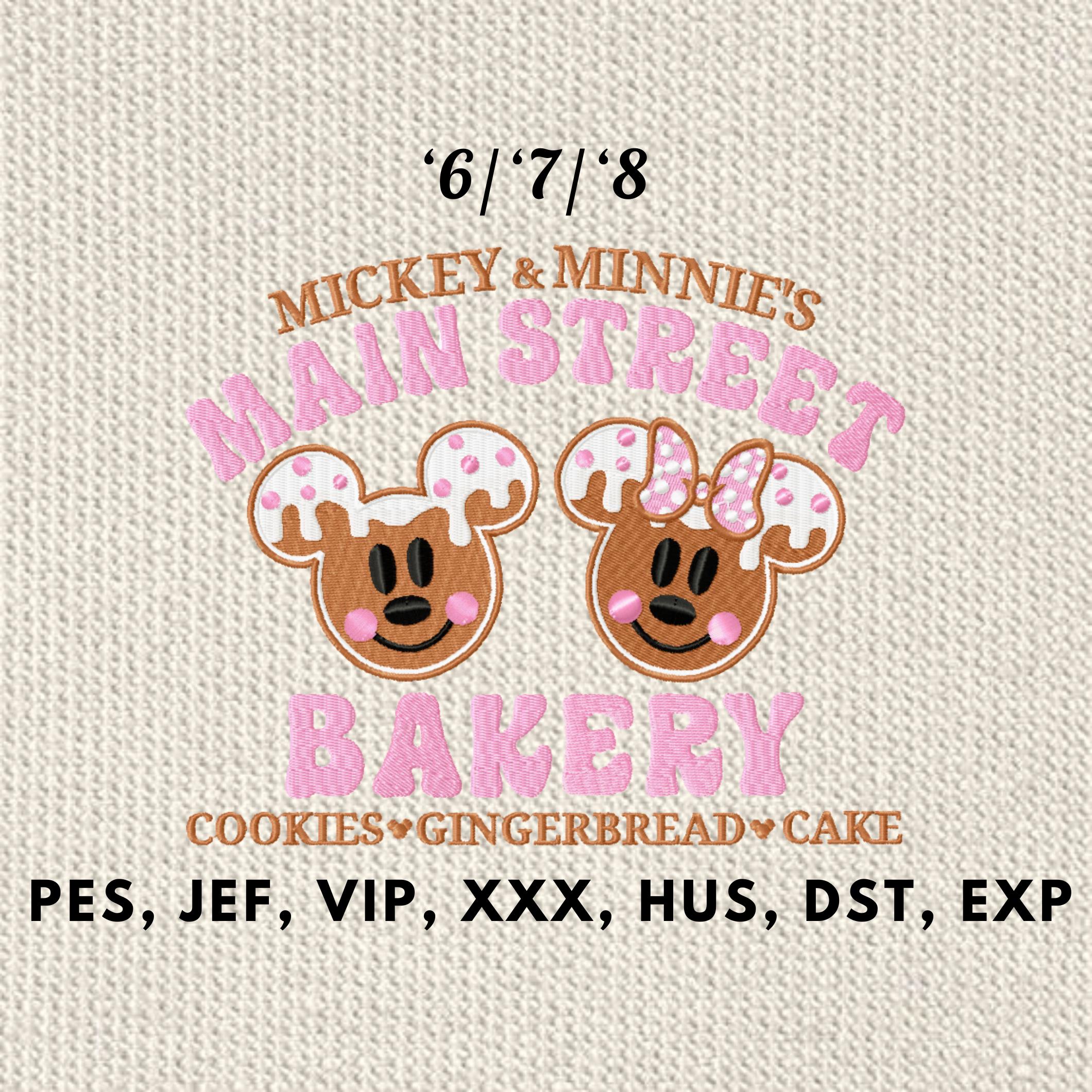 Main Street Bakery Christmas Embroidery Design, 3 Size, Charming ...