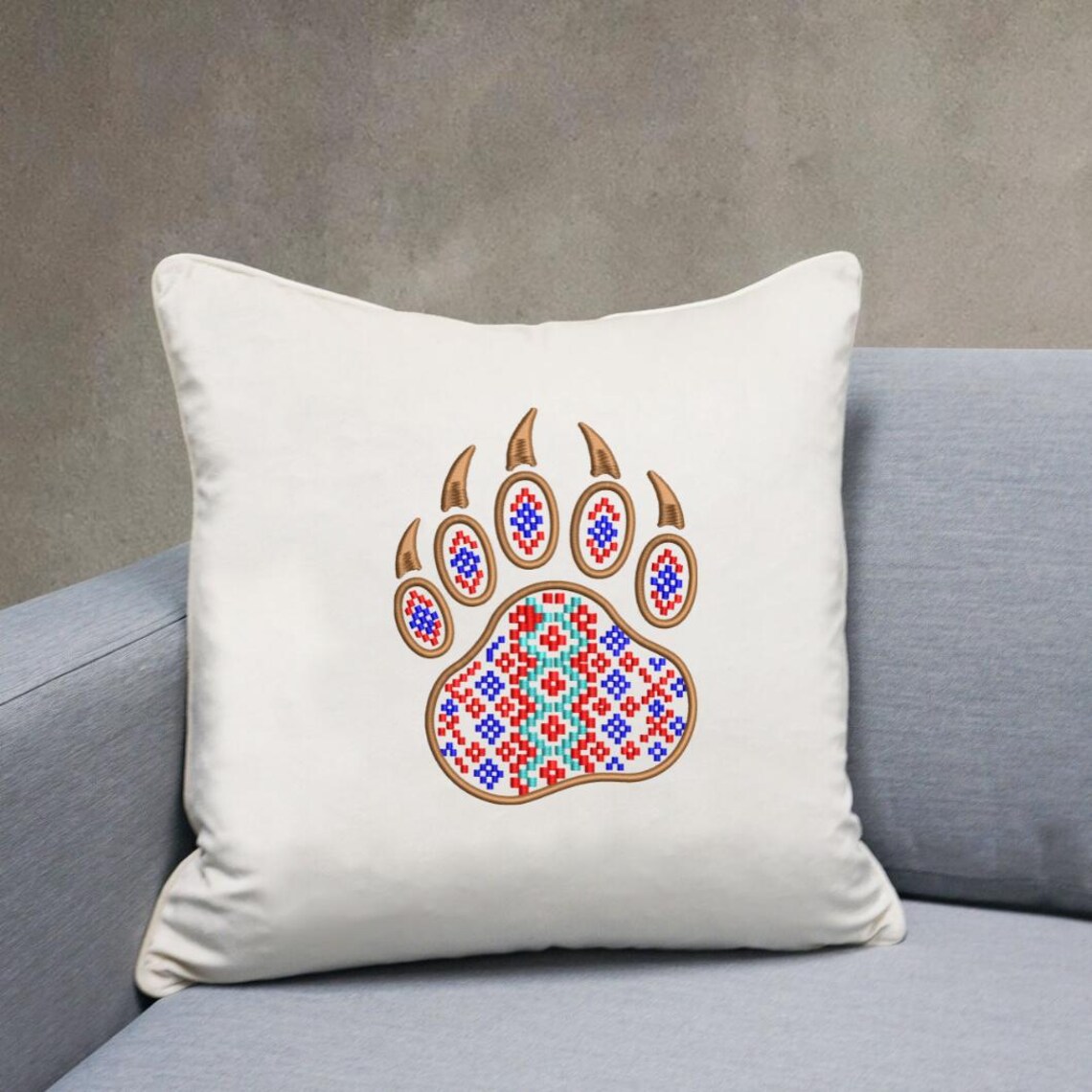 Bear Paw Embroidery Design – 5 Sizes – Wild Animal Machine Embroidery ...