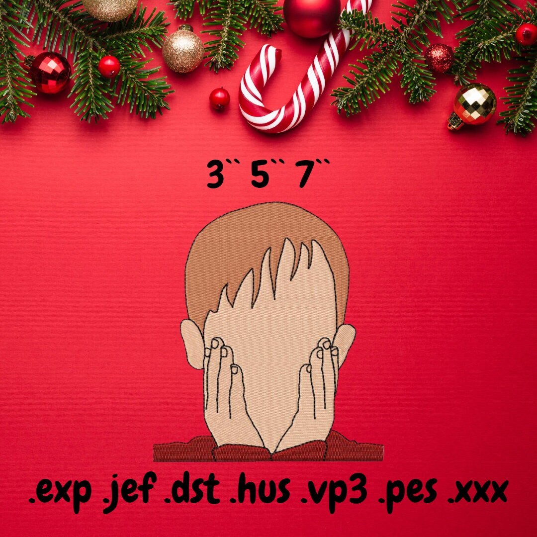 Kevin Mccallister Home Alone Embroidery Design, Customized Christmas ...
