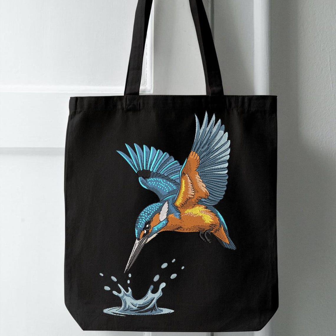 Kingfisher Bird Machine Embroidery Design, River Fisher Pattern ...