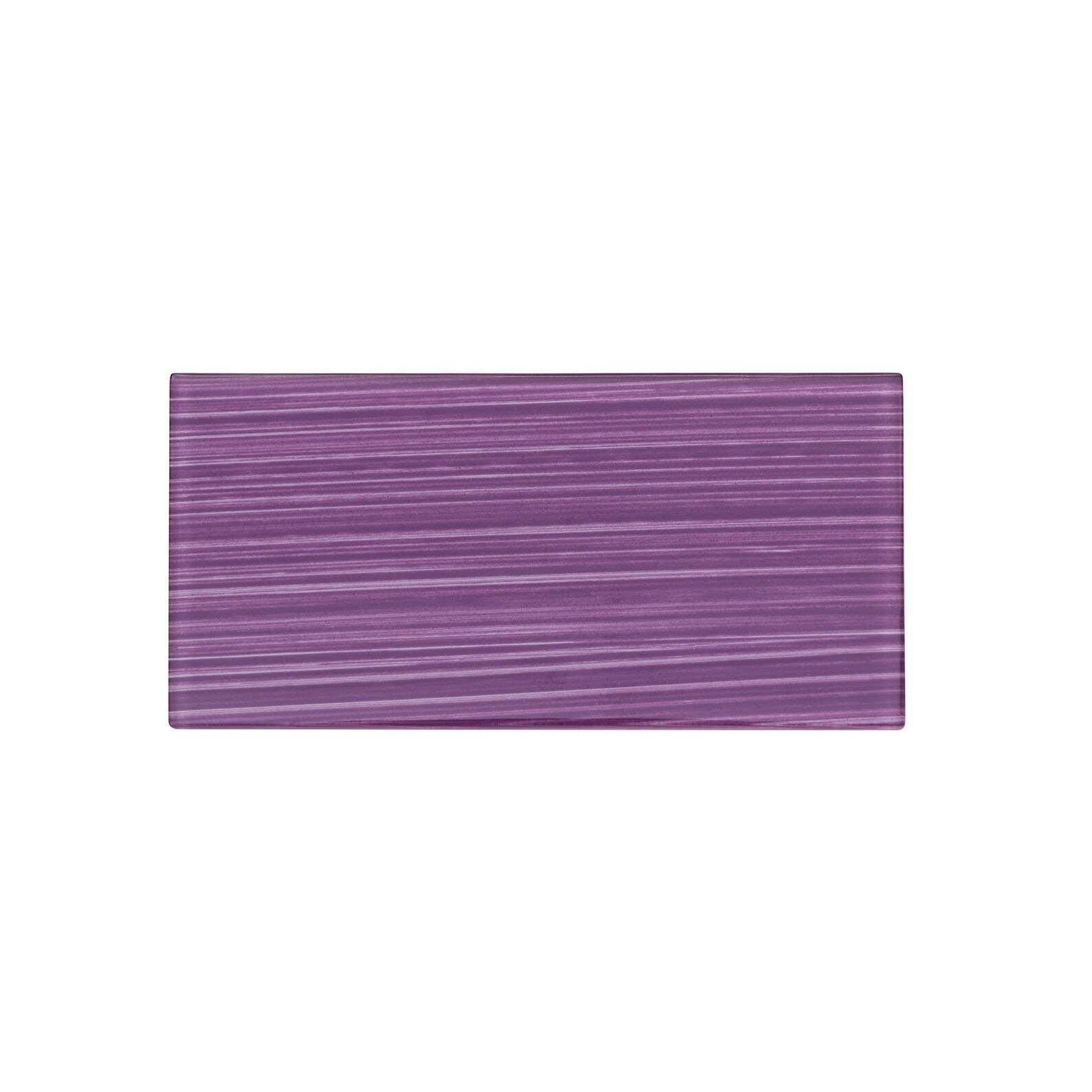 Peel & Stick Hand Painted Violet Glass Subway Tile 3 X 6 Home Decor and ...