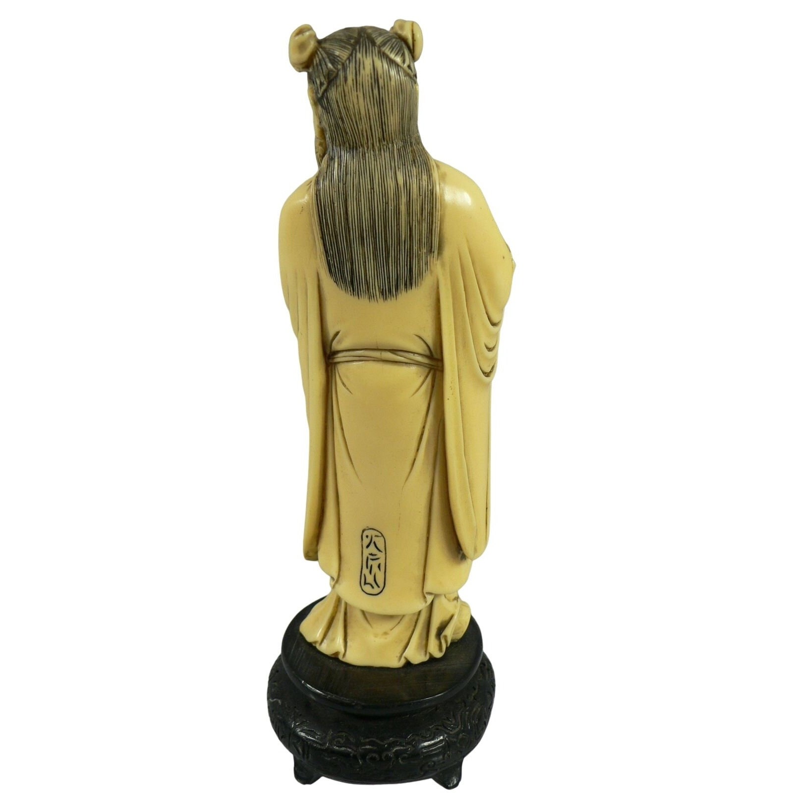 Figurine Chinese Male Robed Bearded Hand Carved Chop Marked - Etsy