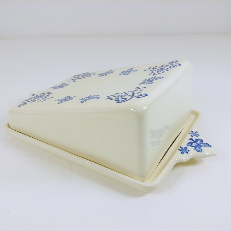 Covered Cheese Server Blue Butterfly Design 4894g1562b - Etsy UK