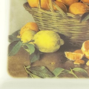 Square Plates Designed by Brunelli Made in Italy Fruit Veggie Motif ...