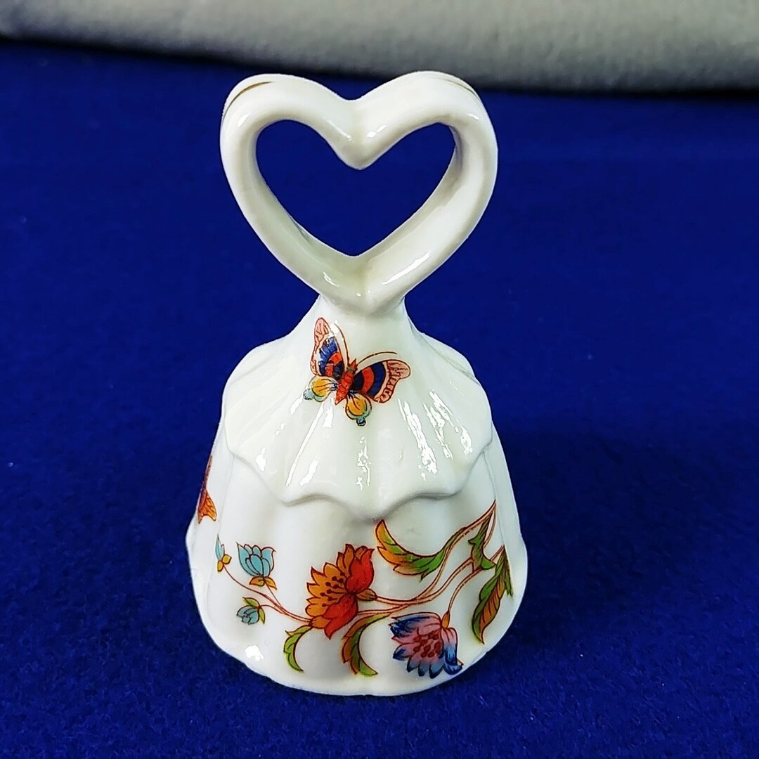 Aynsley Cottage Garden Porcelain Dinner Bell With Heart Shape Handle - Etsy