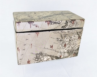 Old World Map Storage Box - Etsy