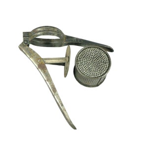 Potato Ricer Juicer Hand Press Masher Metal Primitive Vintage - Etsy