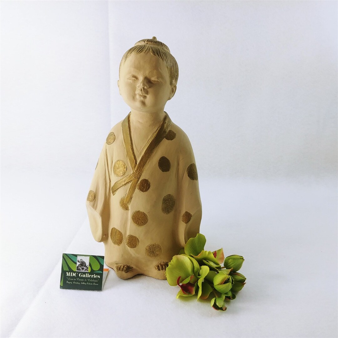 Japanese Asian Male Figurine Sculpture Dressed in Kimono - Etsy