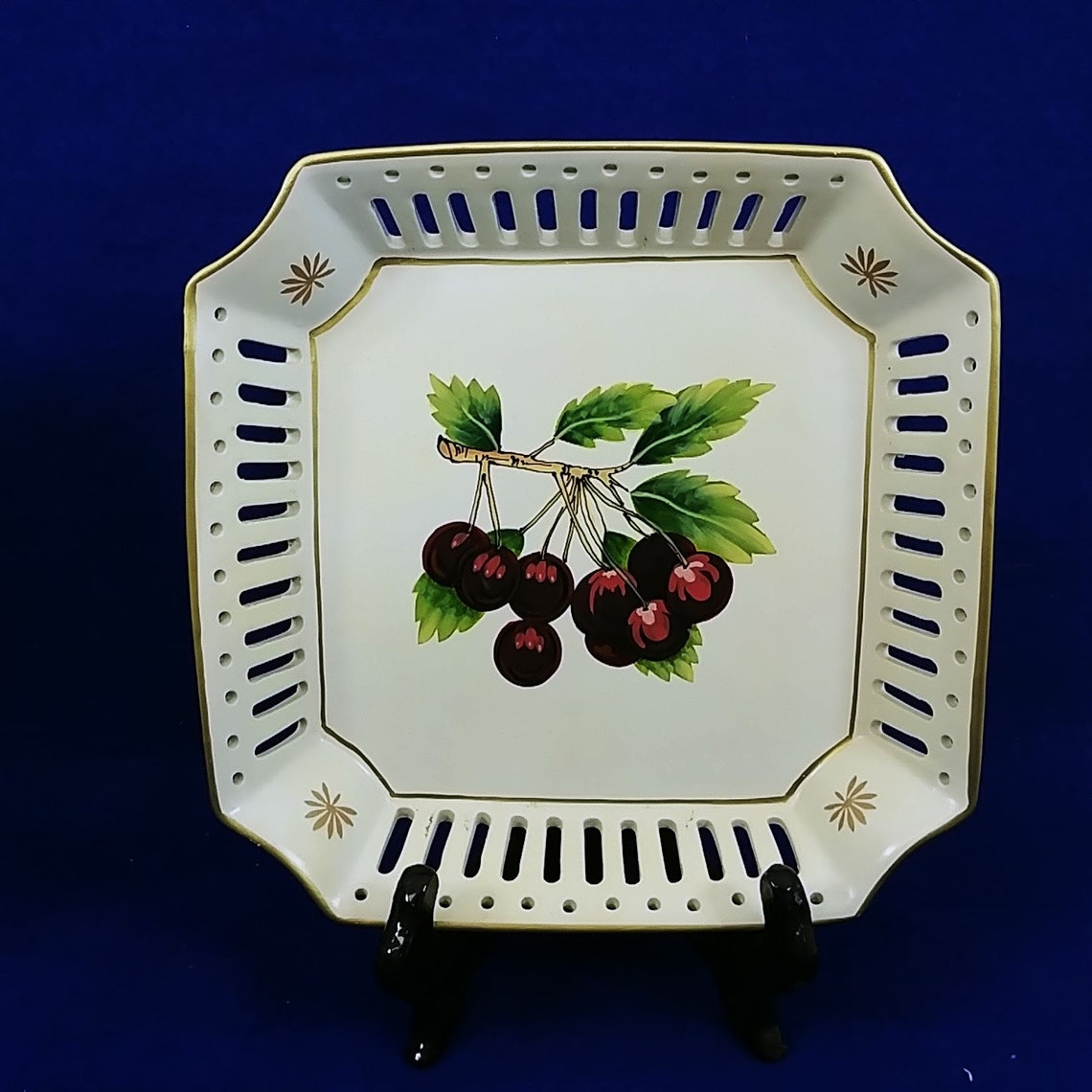 Decorative Plate Hand Painted Ceramic Cherries Pears Open - Etsy