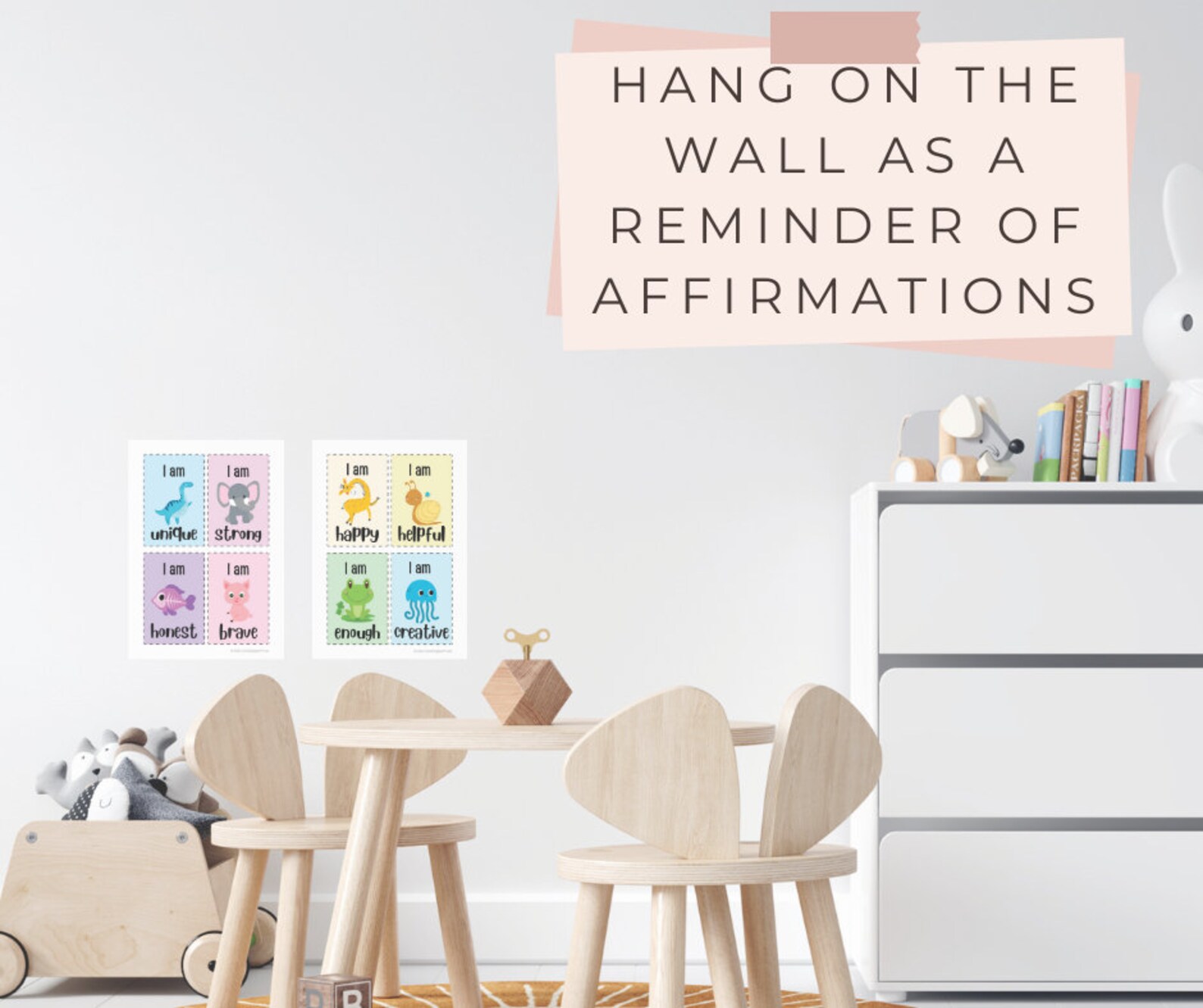 Printable Kids Affirmations Memory Game, Motivational/ Positivity ...