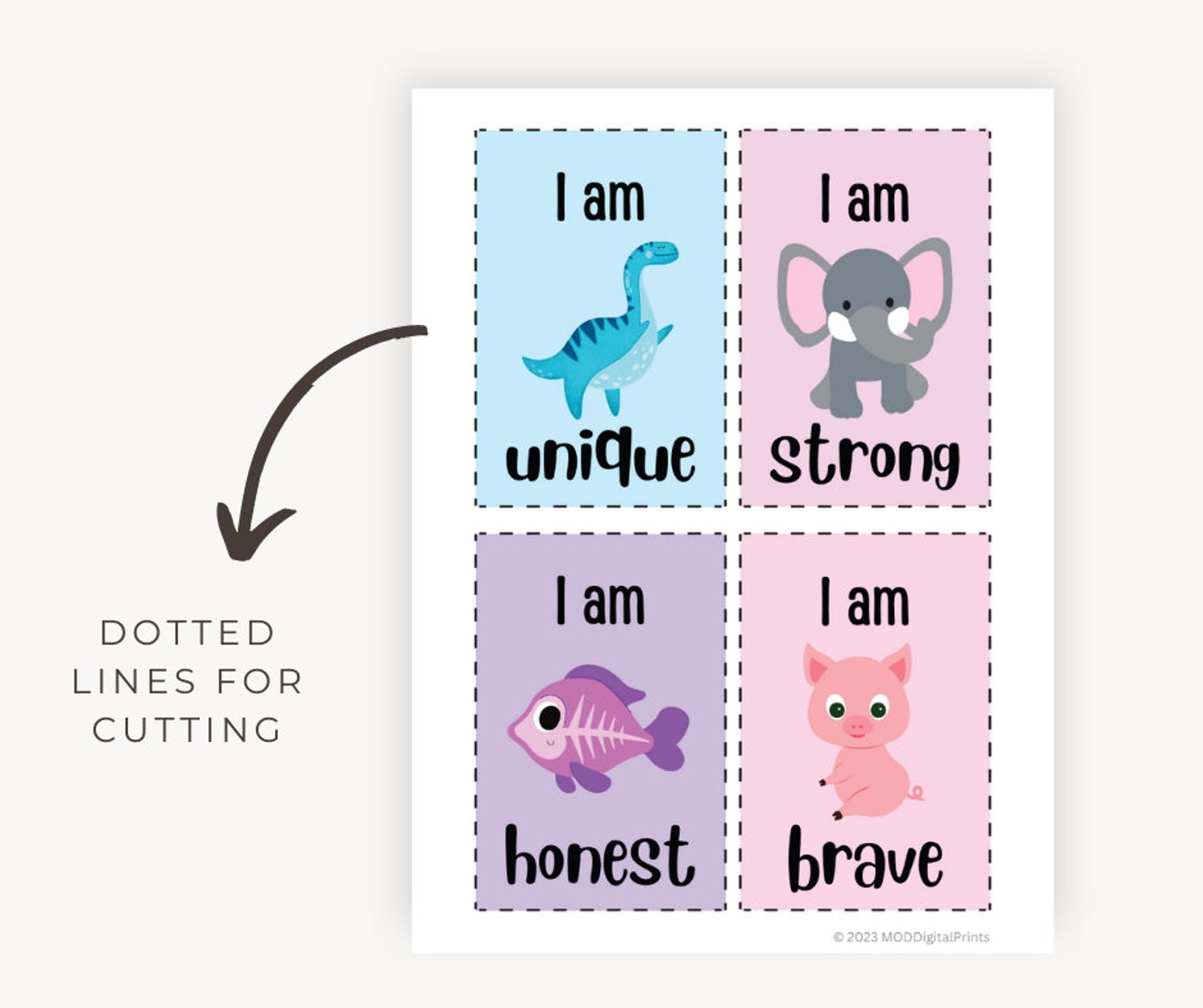 Printable Kids Affirmations Memory Game, Motivational/ Positivity ...