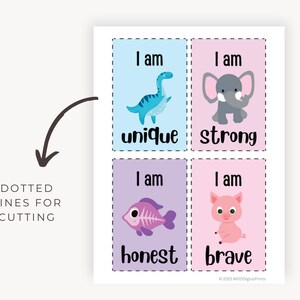 Printable Kids Affirmations Memory Game, Motivational/ Positivity ...