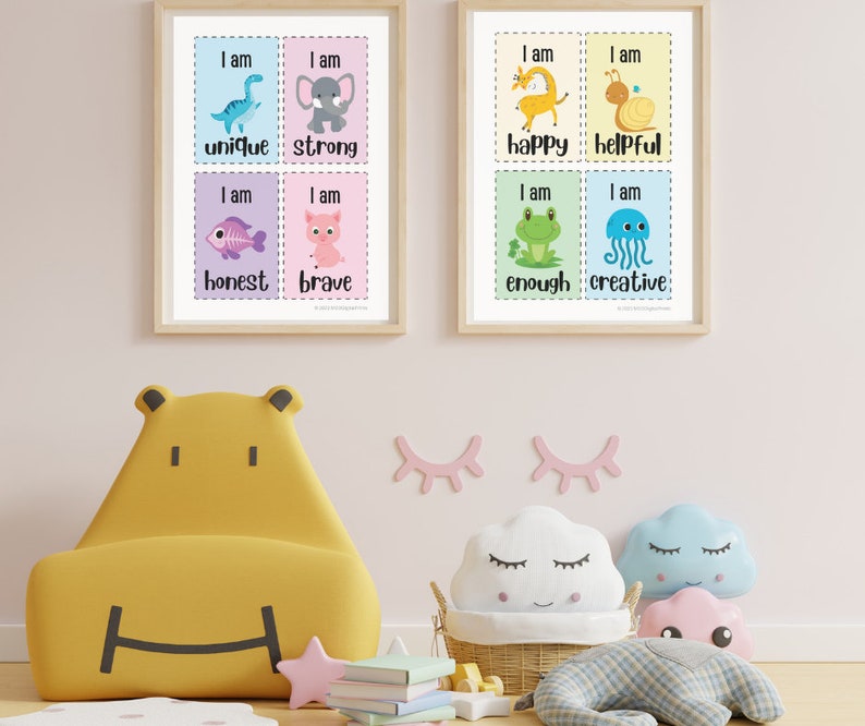 Printable Kids Affirmations Memory Game, Motivational/ Positivity ...
