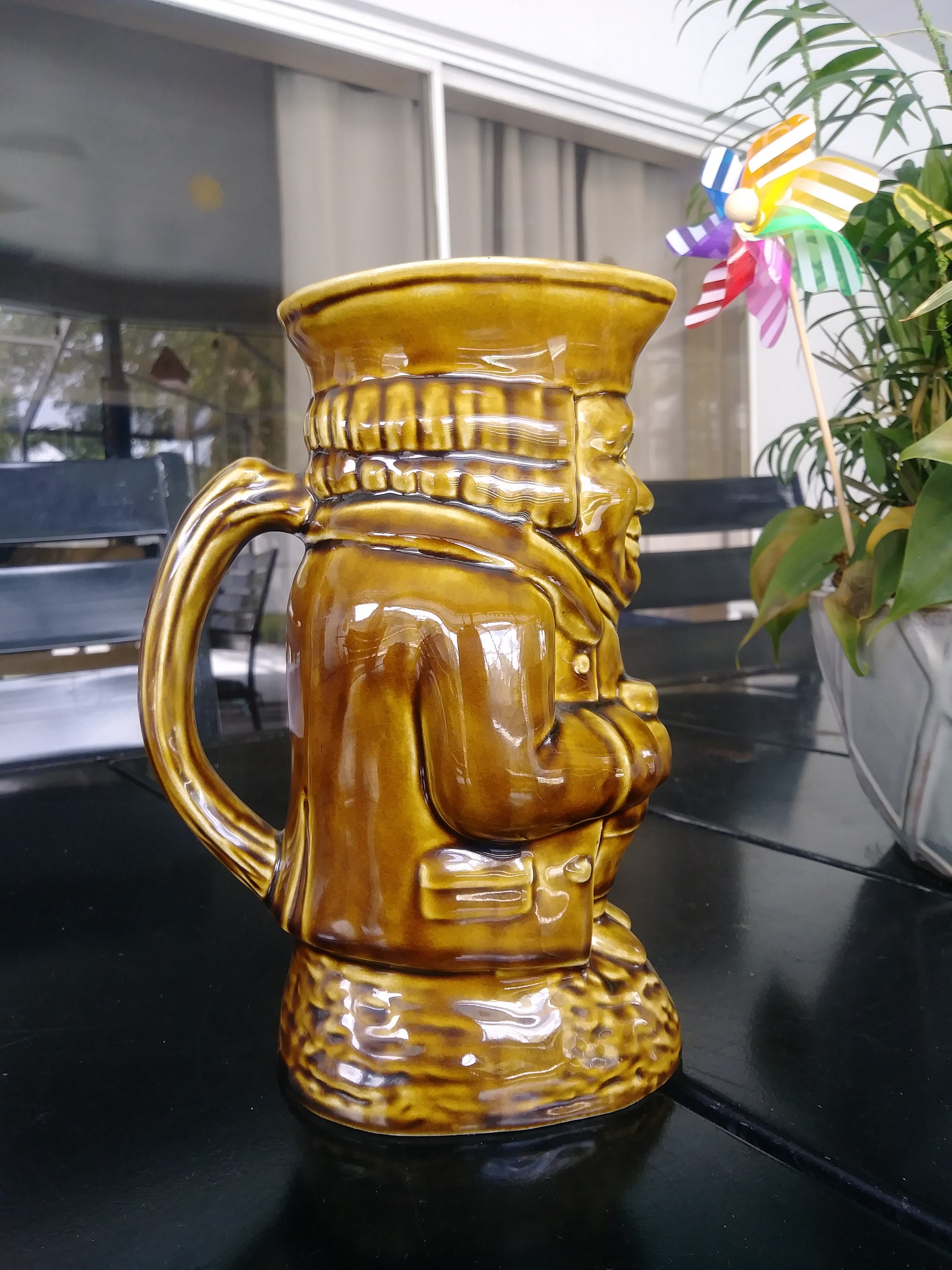 Antique Toby jug. Genuine Staffordshire hand painted pitcher | Etsy