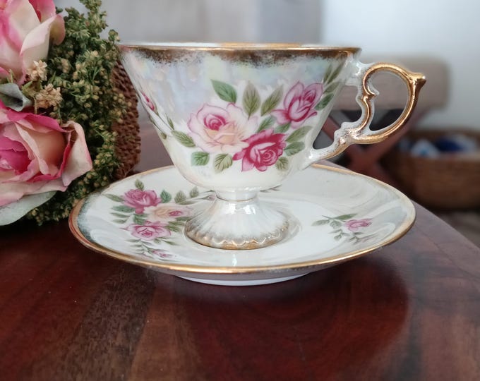 Vintage Teacup and Saucer. Norleans Flower of the Month Pattern, June ...