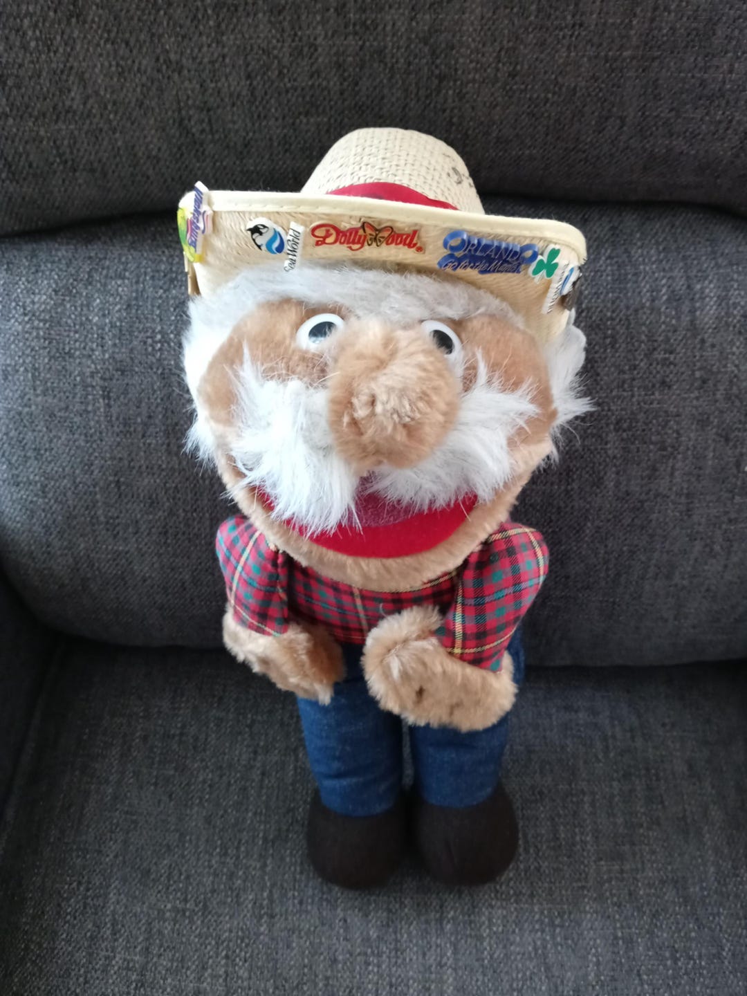 Vintage Shotgun Red Plush Doll, Autographed Cowboy Hat - Etsy