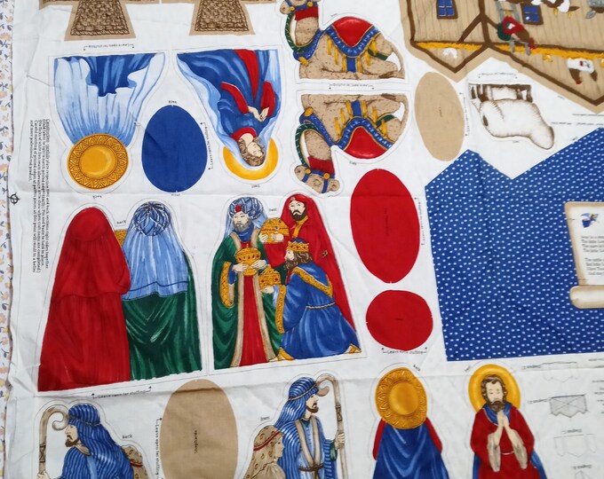 VIP Keepsake Crafts Nativity Scene, Fabric Crafts. Vintage Screen Print ...
