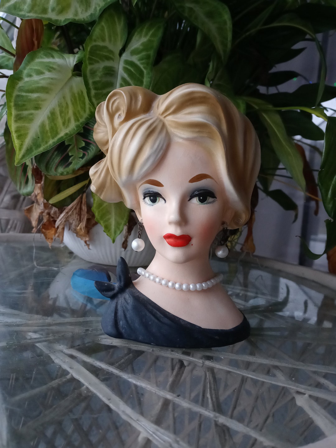 Lady Head Vase. Vintage Napcoware - Etsy
