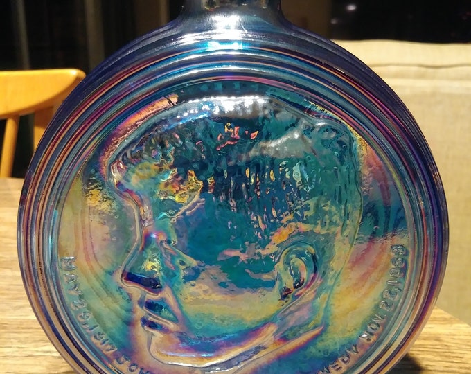 JFK Commemorative First Edition Iridescent Blue Bottle - Etsy
