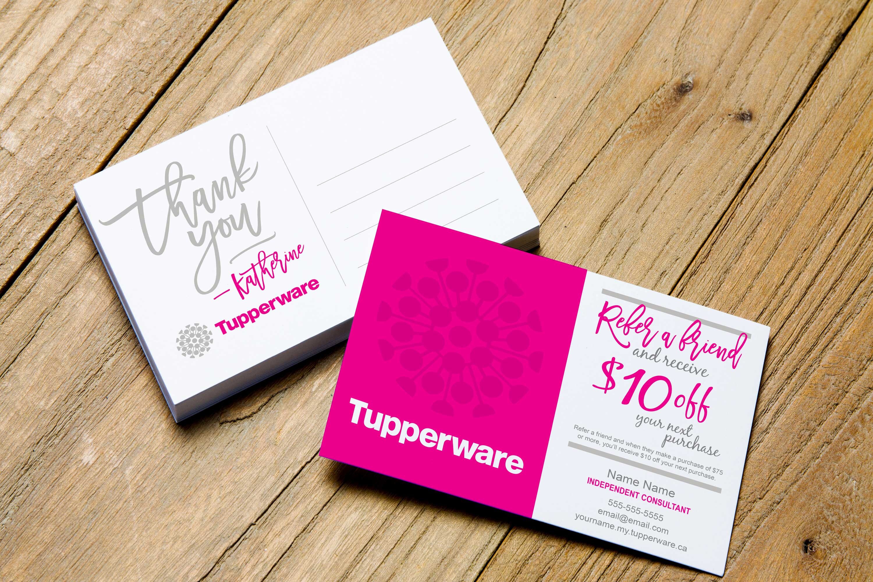Tupperware Referral Card Printable 6x4 Thank You Card or Thank You ...
