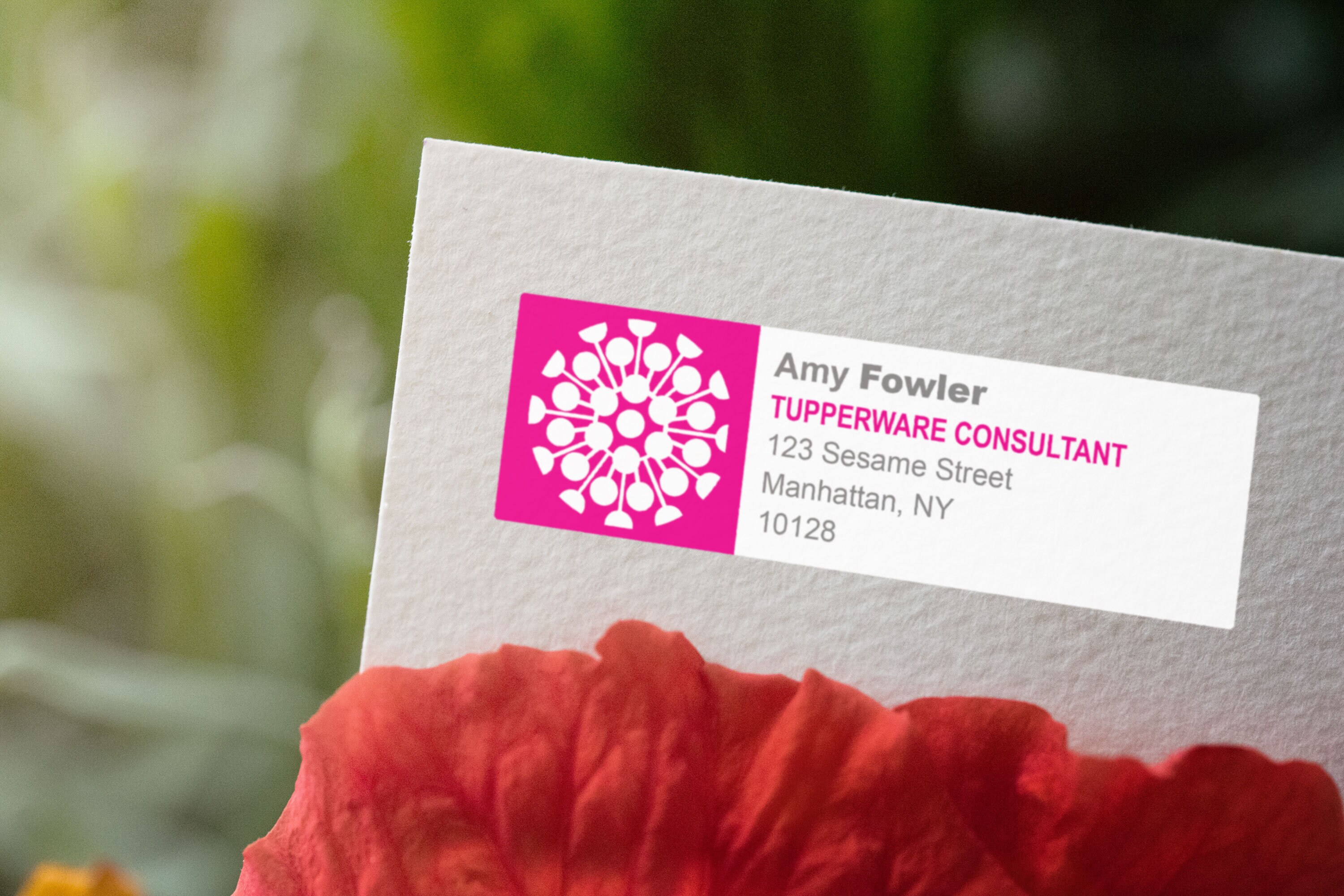 Tupperware Return Address Label Printable Design Personalized for ...