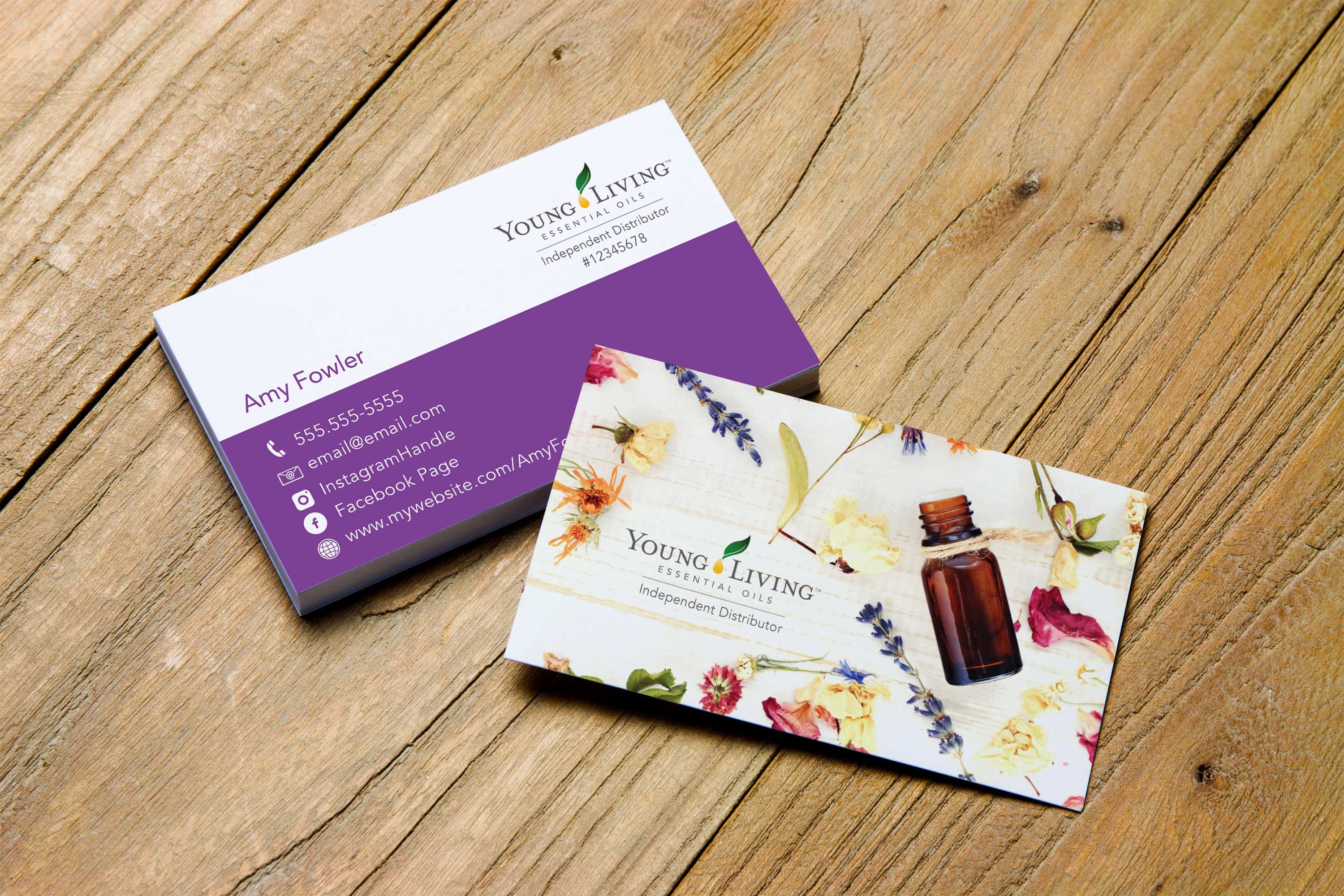 Floral Essential Oil Business Card Design Printable - Etsy Canada