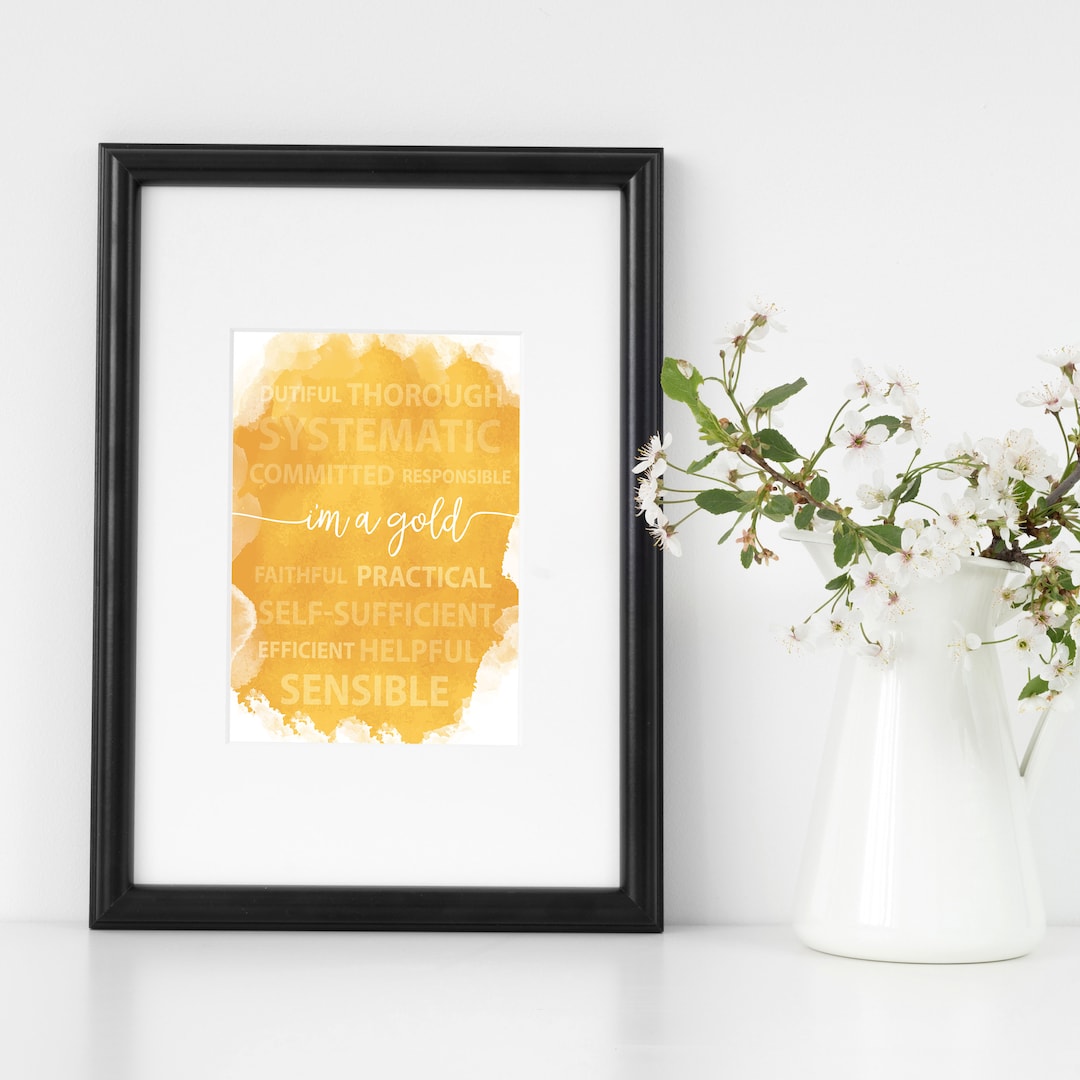 I'm a Gold Printable Poster True Colors Personality Home Office Decor ...