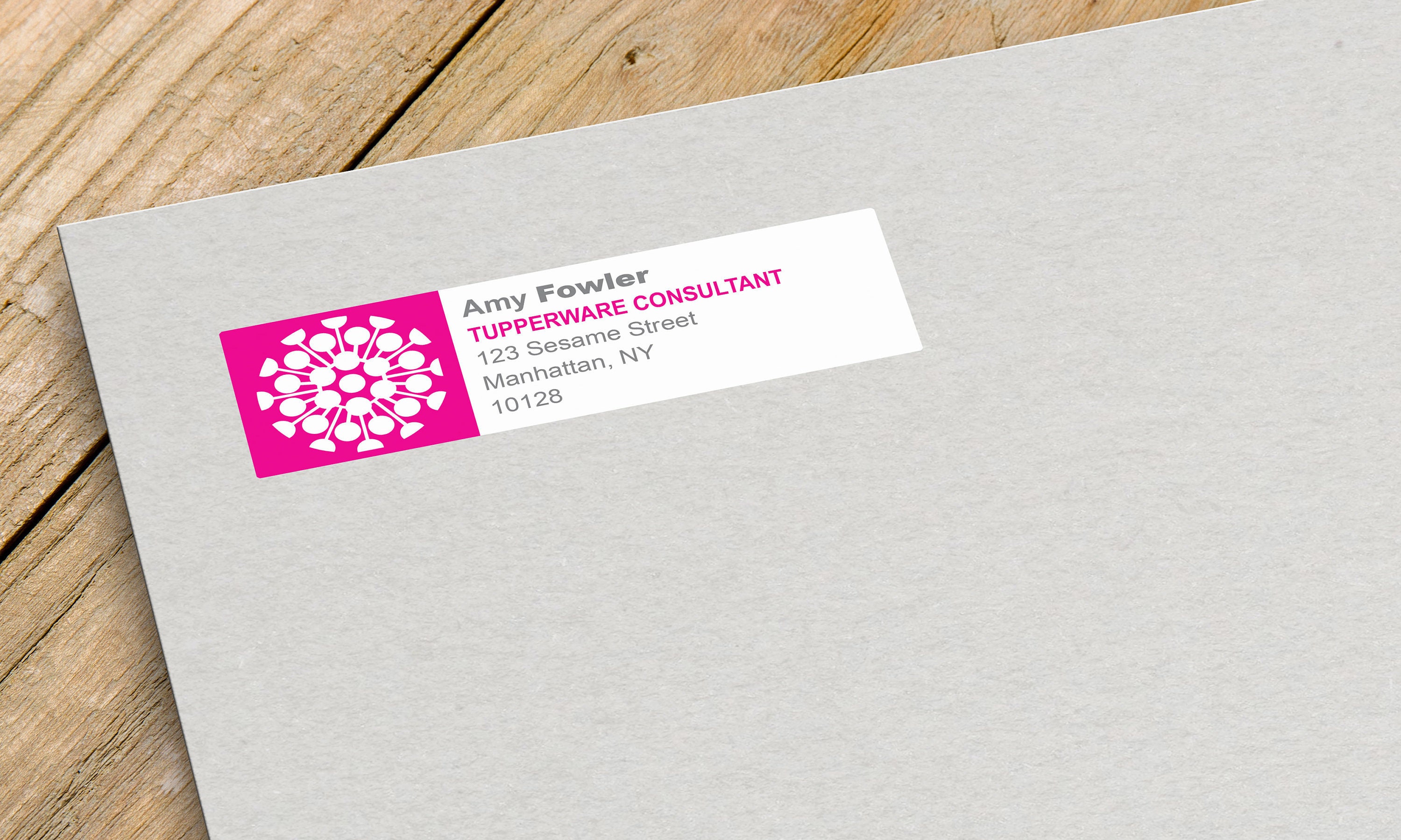 Tupperware Return Address Label Printable Design Personalized for ...