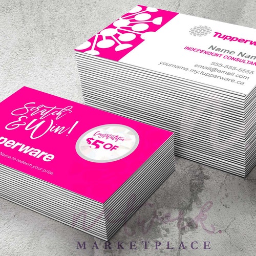 Tupperware Business Card Printable Double-sided Design - Etsy Canada