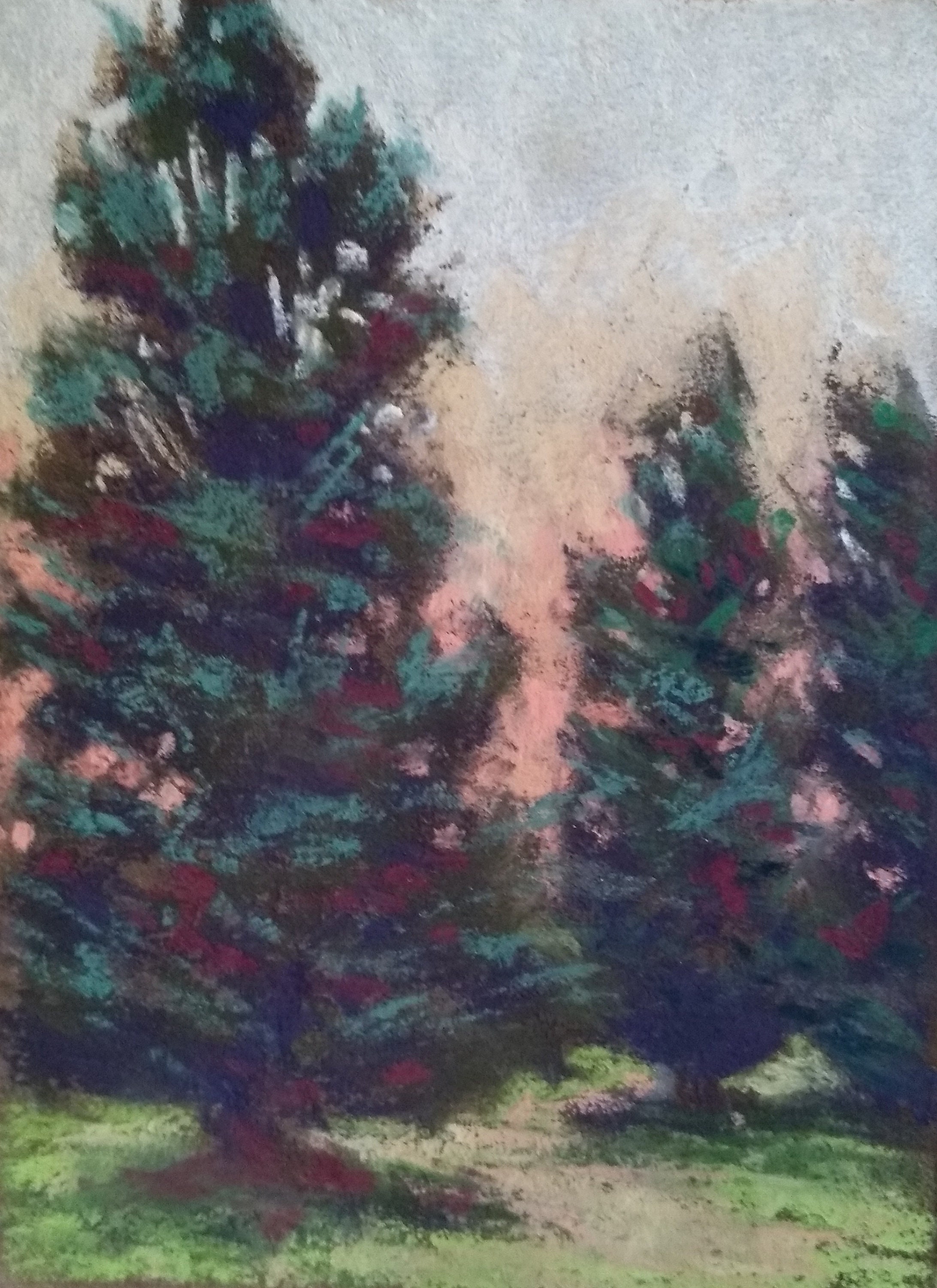 Original Soft Pastel Paintings Mini Tree Landscape Studies - Etsy