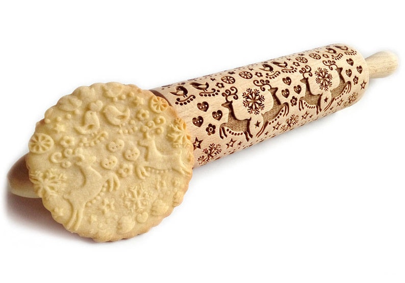 CHRISTMAS Rolling Pin, SCANDINAVIAN DESIGN, Christmas Ornament ...