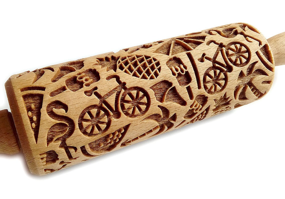 Hello Summer Wooden Decorative Roller Laser Engraved rolling | Etsy