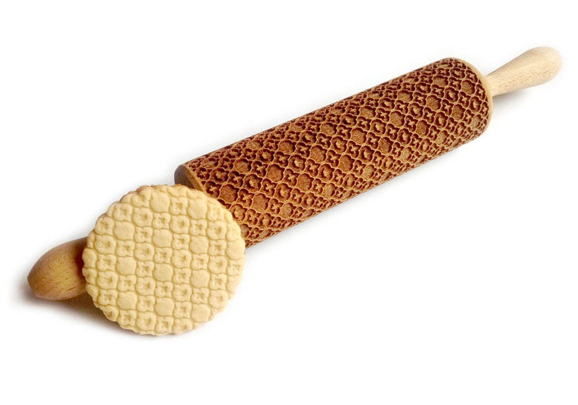 ROYAL Pattern, Engraved Rolling Pin for Cookies, Embossing Rolling Pin ...