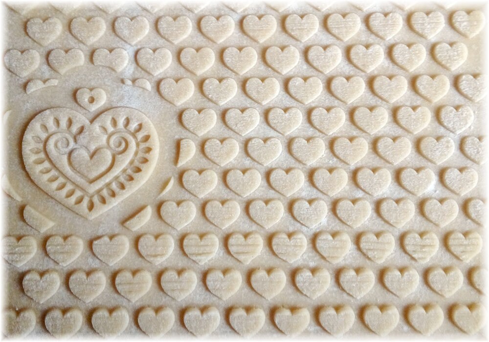 HEART IN HEARTS Laser Engraved Rolling Pin Embossing Rolling | Etsy