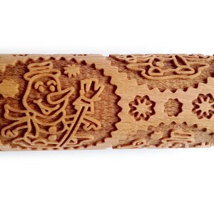 Snowman, Wooden Rolling Pin, Christmas Decorations, Christmas Cookies ...