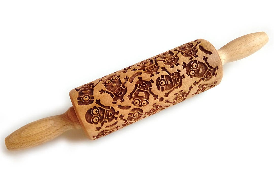 Happy Children, Wooden Roller Engraved, Embossing Cookies, Gift ...