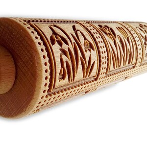 Spring Flowers Springerle, Engraved Rolling Pin, Embossed Rolling Pin ...
