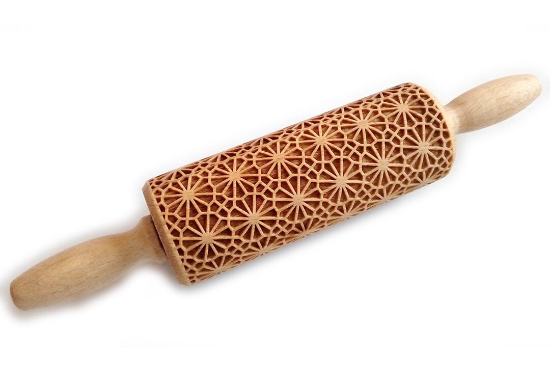 DELICATE ORNAMENT, Wooden Rolling Pin,embossed Rolling Pin, Small ...