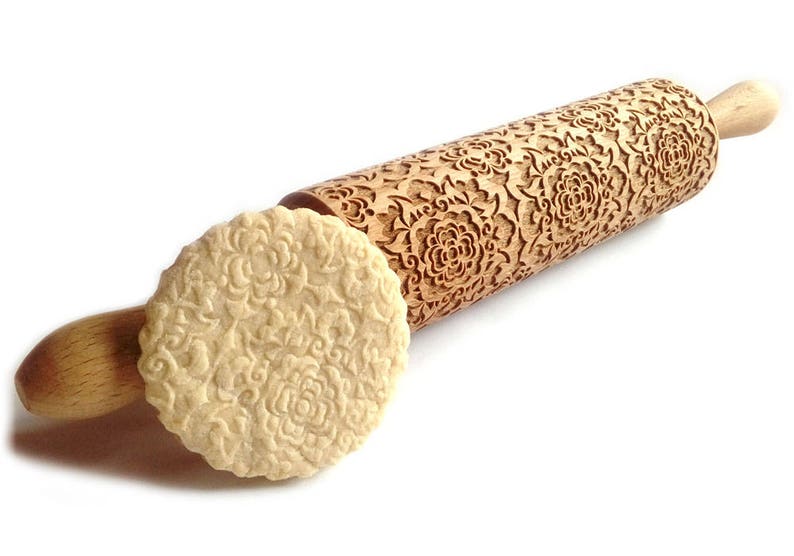 ARABESQUE, Wooden Engraved Rolling Pin, Embossed Roller, Patern ...