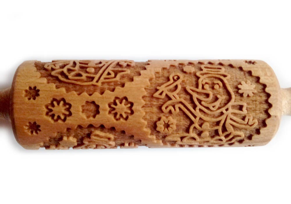 Snowman Wooden Rolling Pin Christmas Decorations Christmas | Etsy